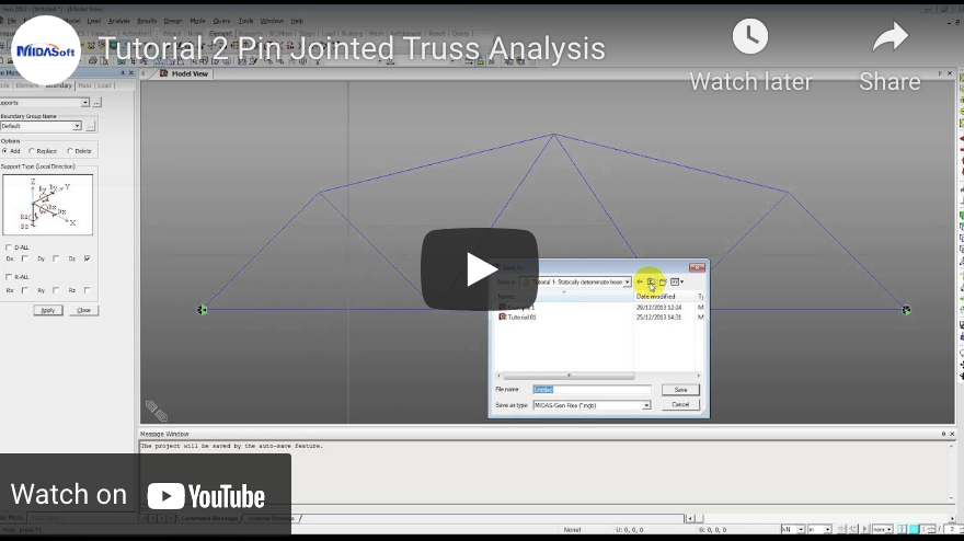 Midas NFX: [Tutorial] Clip - Contact, Geometry Nonlinear Static Analysis